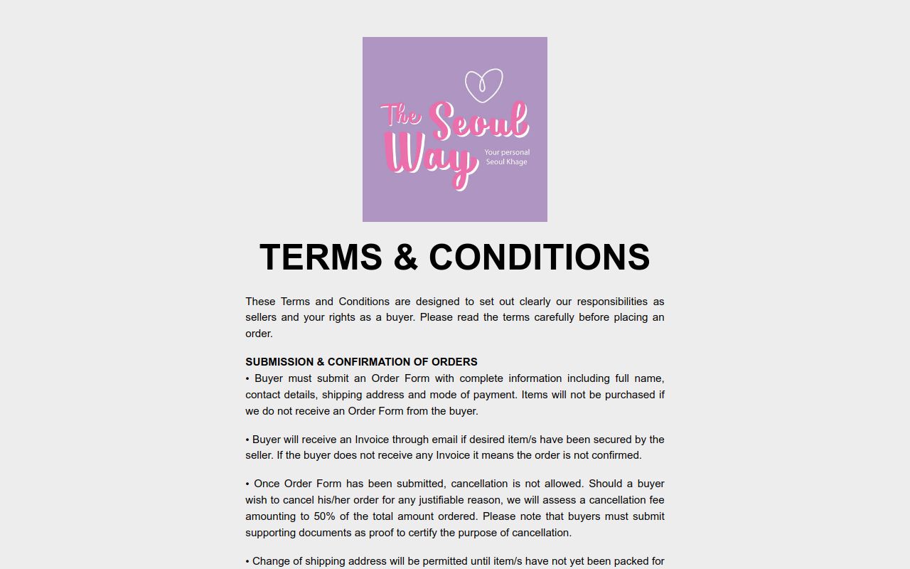 TSW Terms & Conditions